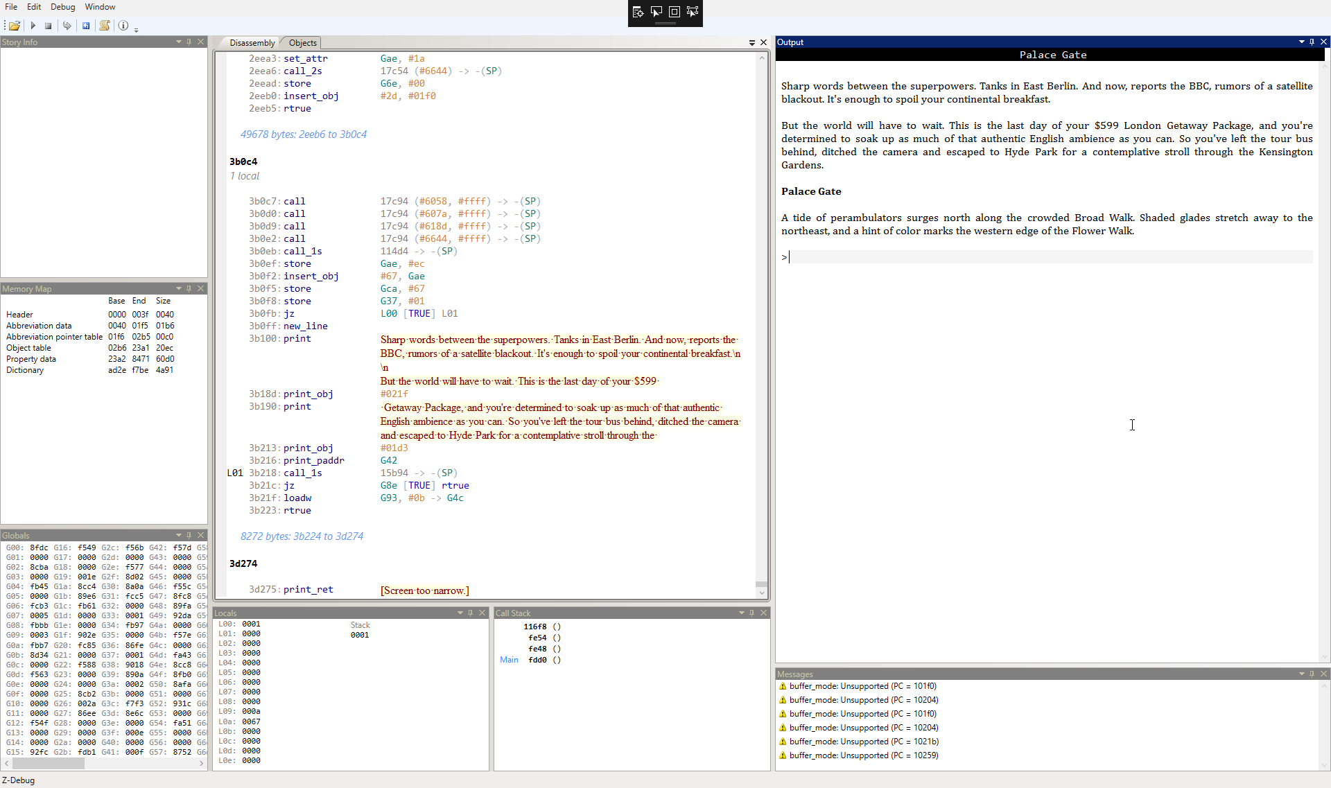 Debugging z-machine code | Geometry saves the Earth!